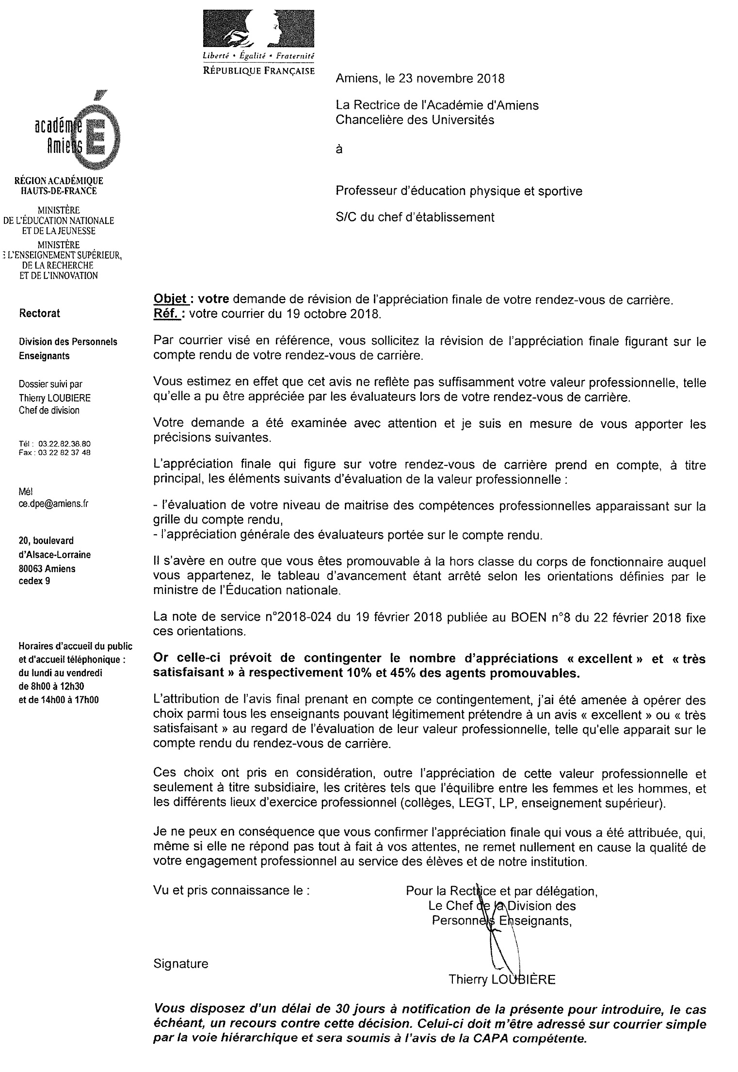 Contester l’avis final d’un RDV de carrière – Le site du SNEP-FSU Amiens
